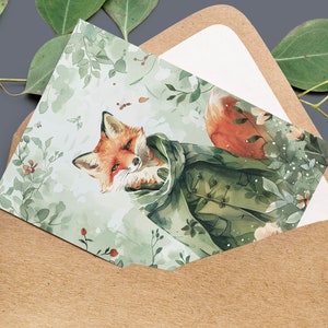 Woodland Animals Postcards, 6 Printable Fairy Postcards Digital ...