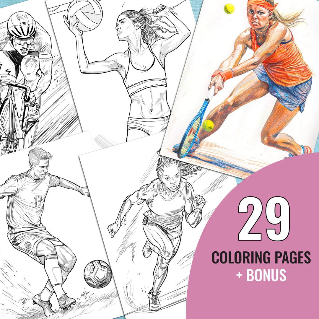 Olympic Games Coloring Book, 29 Printable Sports Coloring Pages for ...
