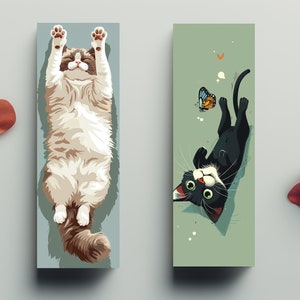Funny Cats Bookmarks 15 Printable Bookmarks Digital Download Cute Cats ...