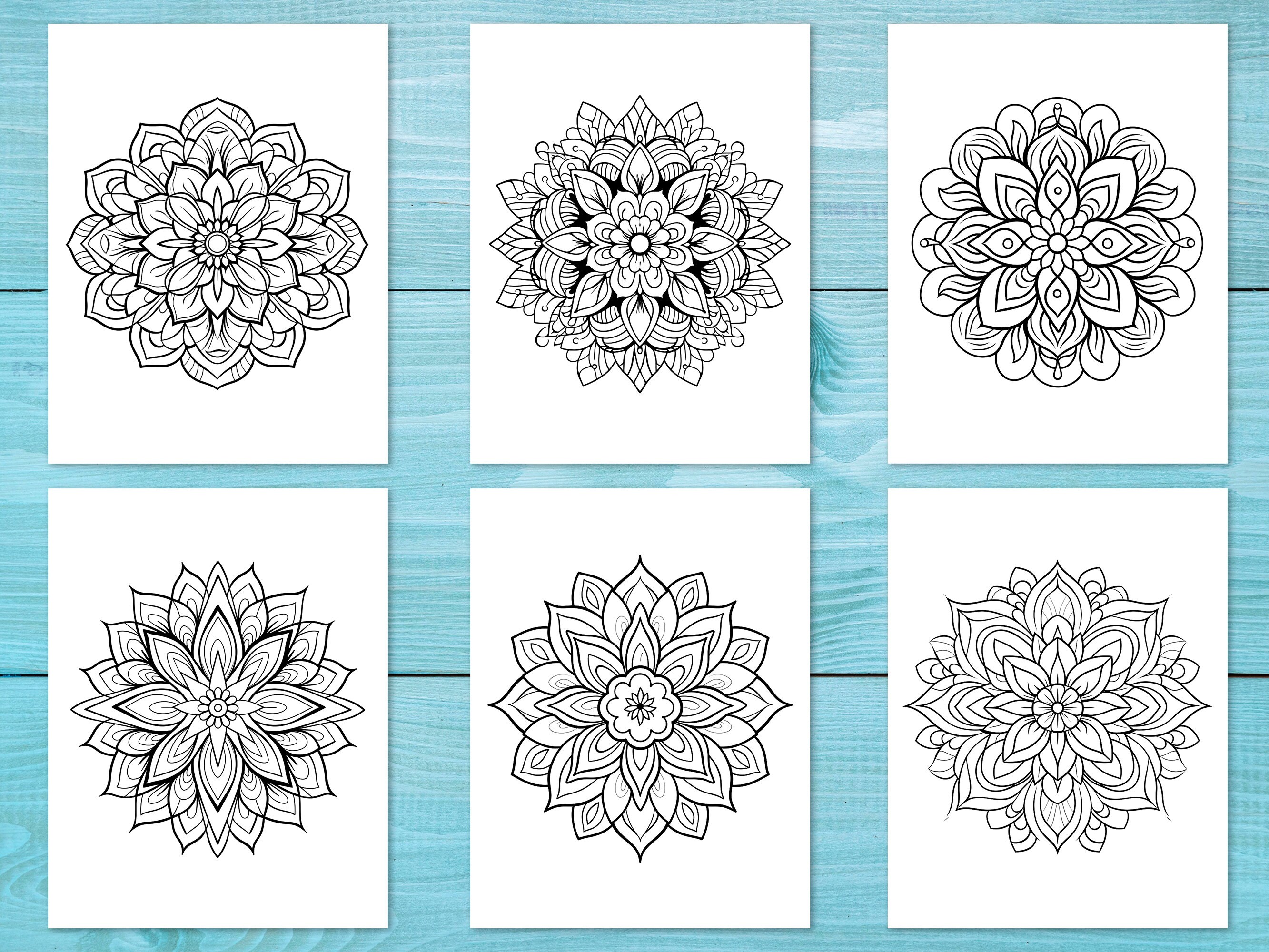 Mandala Coloring Book, 50 Printable Pages for Adult and Kids ...