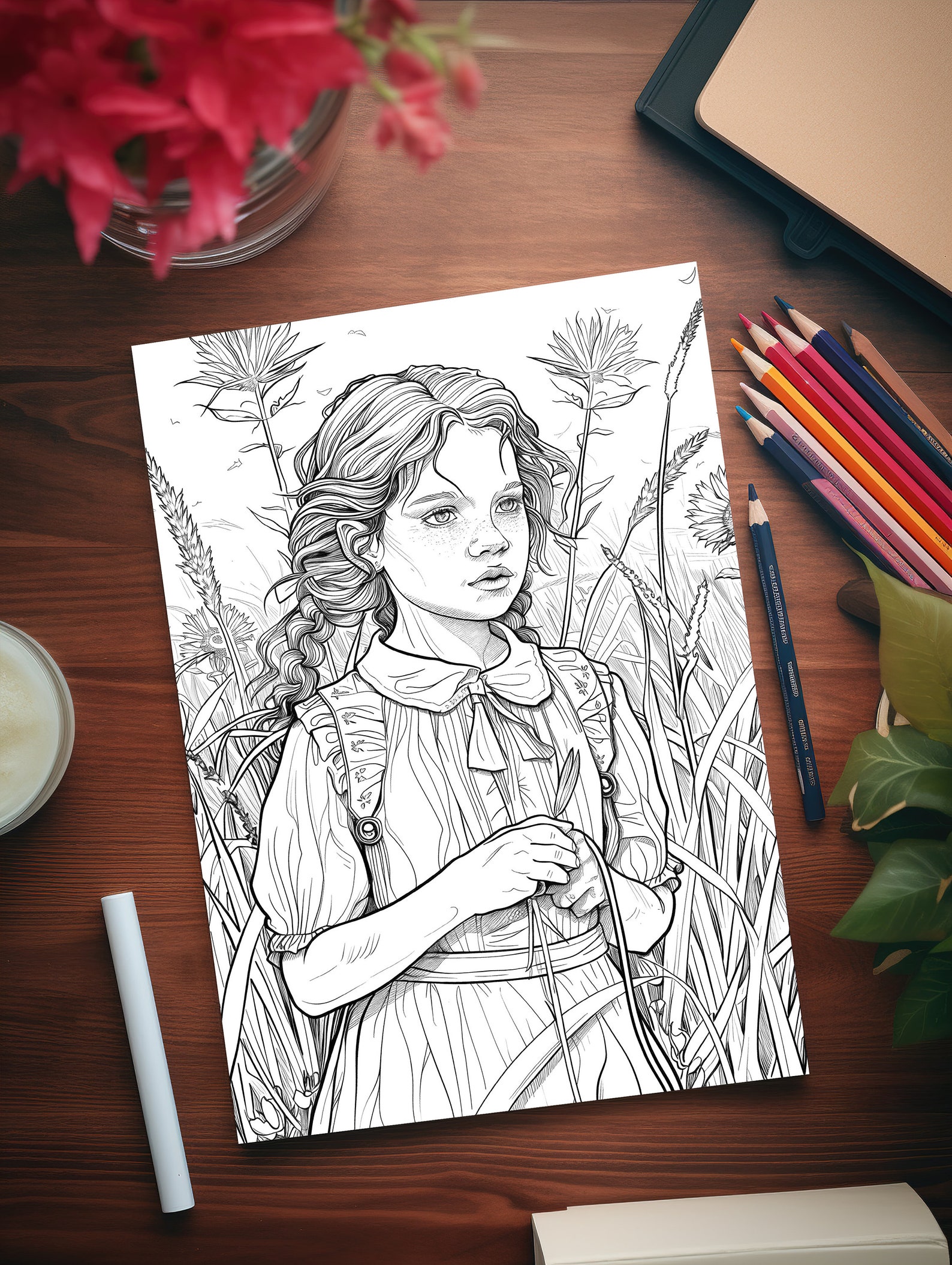 Fairy Girls Coloring Book, 35 Printable Magic Pages for Kids and Adults ...