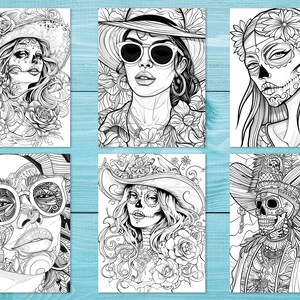 Chicano Art Coloring Book, 34 Printable Grayscale Pages for Adult ...