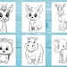 Cute Animals Coloring Book 32 Printable PDF Pages for Kids - Etsy