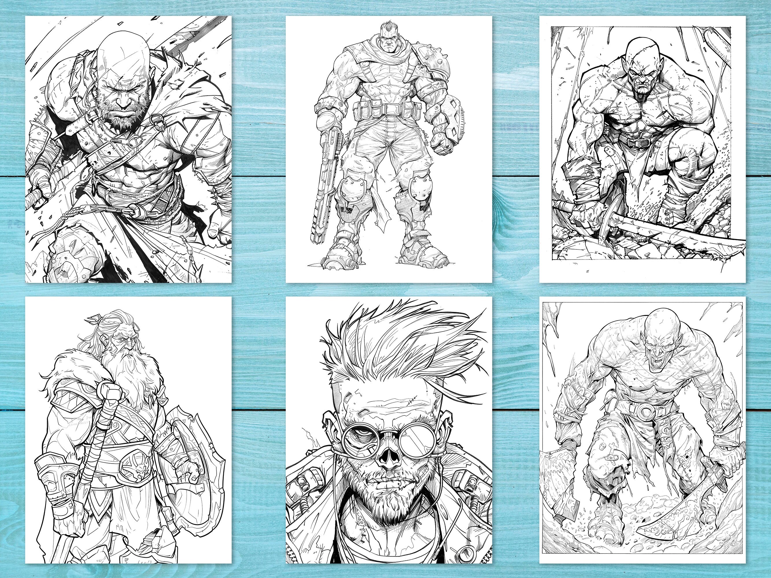 Monster Coloring Book, 32 Printable Fantasy Beasts Coloring Pages for ...