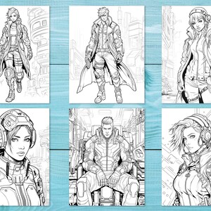 Cyberpunk Coloring Book, 31 Printable Fantastic Pages for Adults and ...