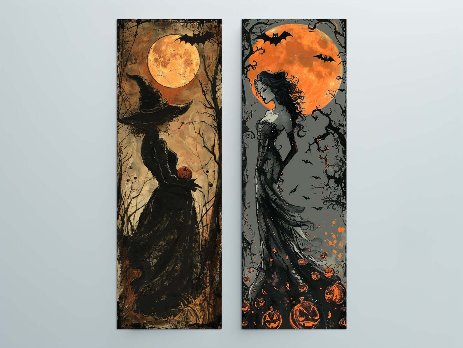 Halloween Bookmarks 12 Printable Spooky Bookmarks Digital Download ...