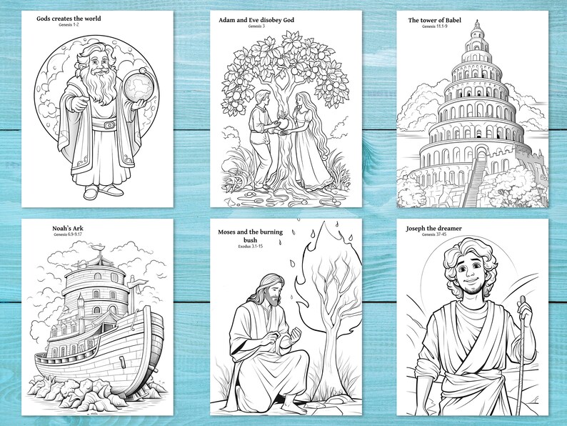 Christian Coloring Pages, 31 Printable Bible Story Pages for Adults and ...