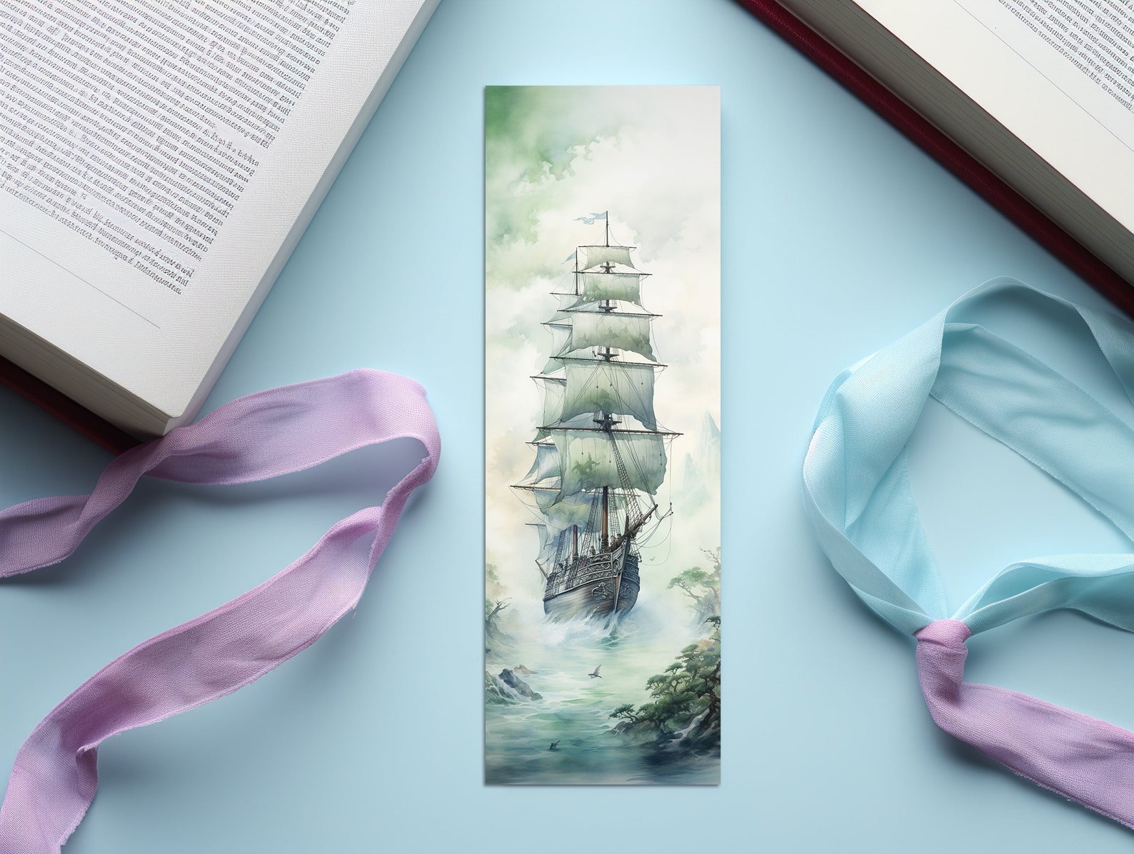 Nautical Bookmark 15 Printable Bookmarks Digital Download Lighthouse ...