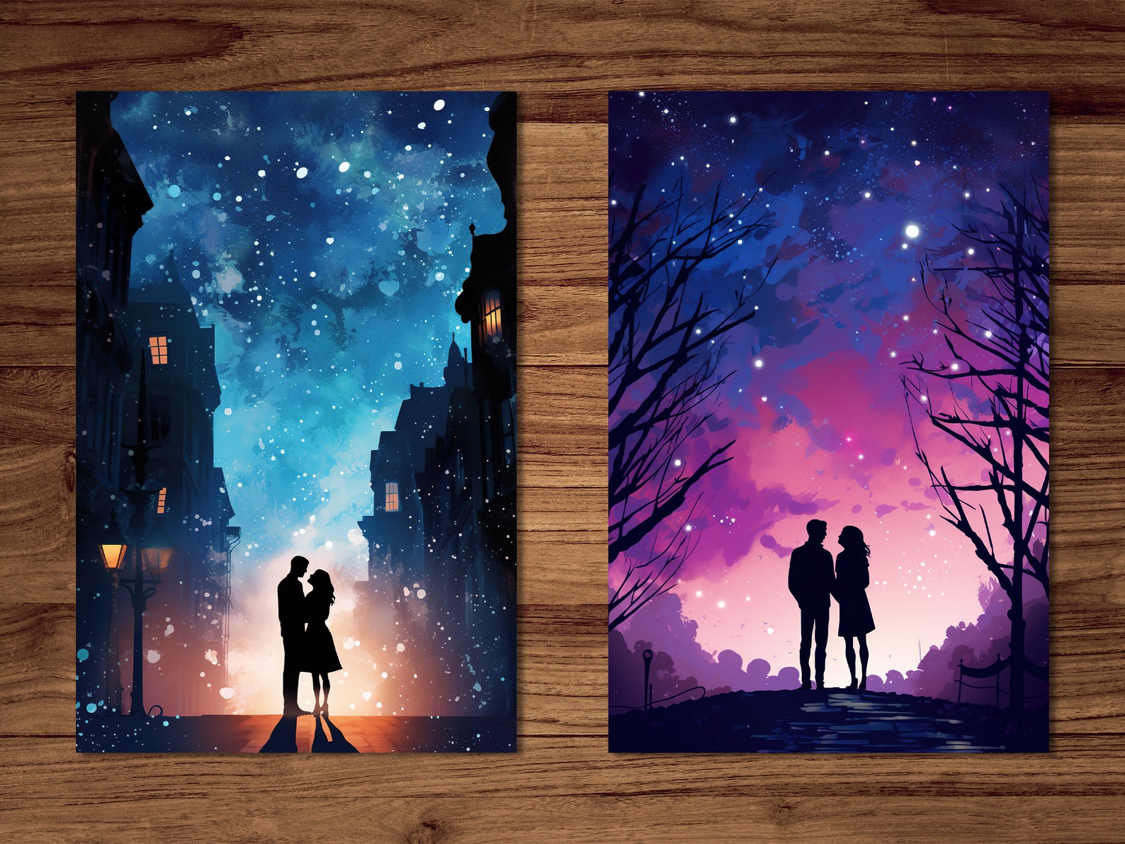 Romantic Postcards, 6 Printable Postcard Digital Download, Love Сards ...