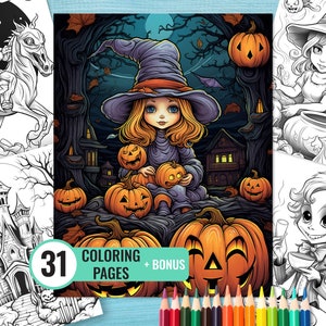 Halloween Coloring Pages, 31 Printable Spooky Pages for Kids and Adults ...