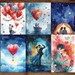 Love Postcards, 6 Printable Romantic Postcard Digital Download, Love ...