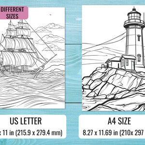 Nautical Coloring Book, 34 Printable Underwater Coloring Pages for ...