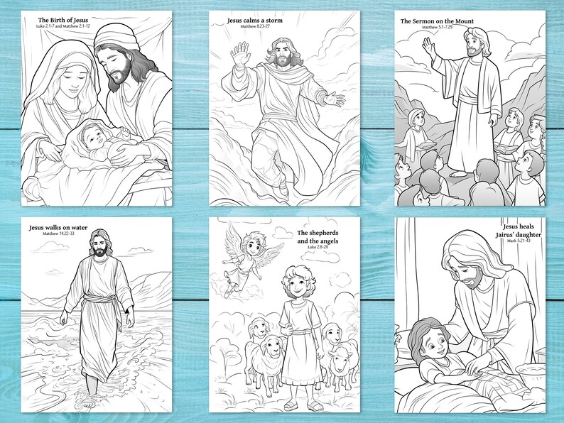 Christian Coloring Pages, 31 Printable Bible Story Pages for Adults and ...