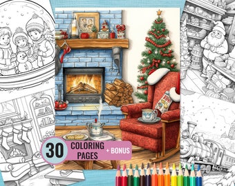 Christmas Book Coloring - Etsy