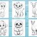 Cute Animals Coloring Book 32 Printable PDF Pages for Kids - Etsy