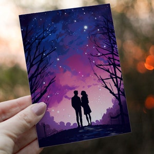 Romantic Postcards, 6 Printable Postcard Digital Download, Love Сards ...