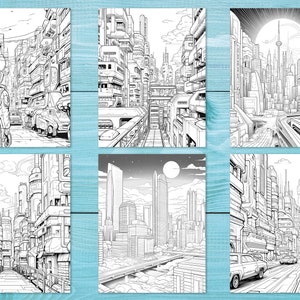 Cyberpunk Coloring Book, 31 Printable Fantastic Pages for Adults and ...