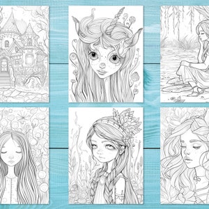 Fairy Coloring Book, 32 Printable Magic Pages for Kids and Adults ...