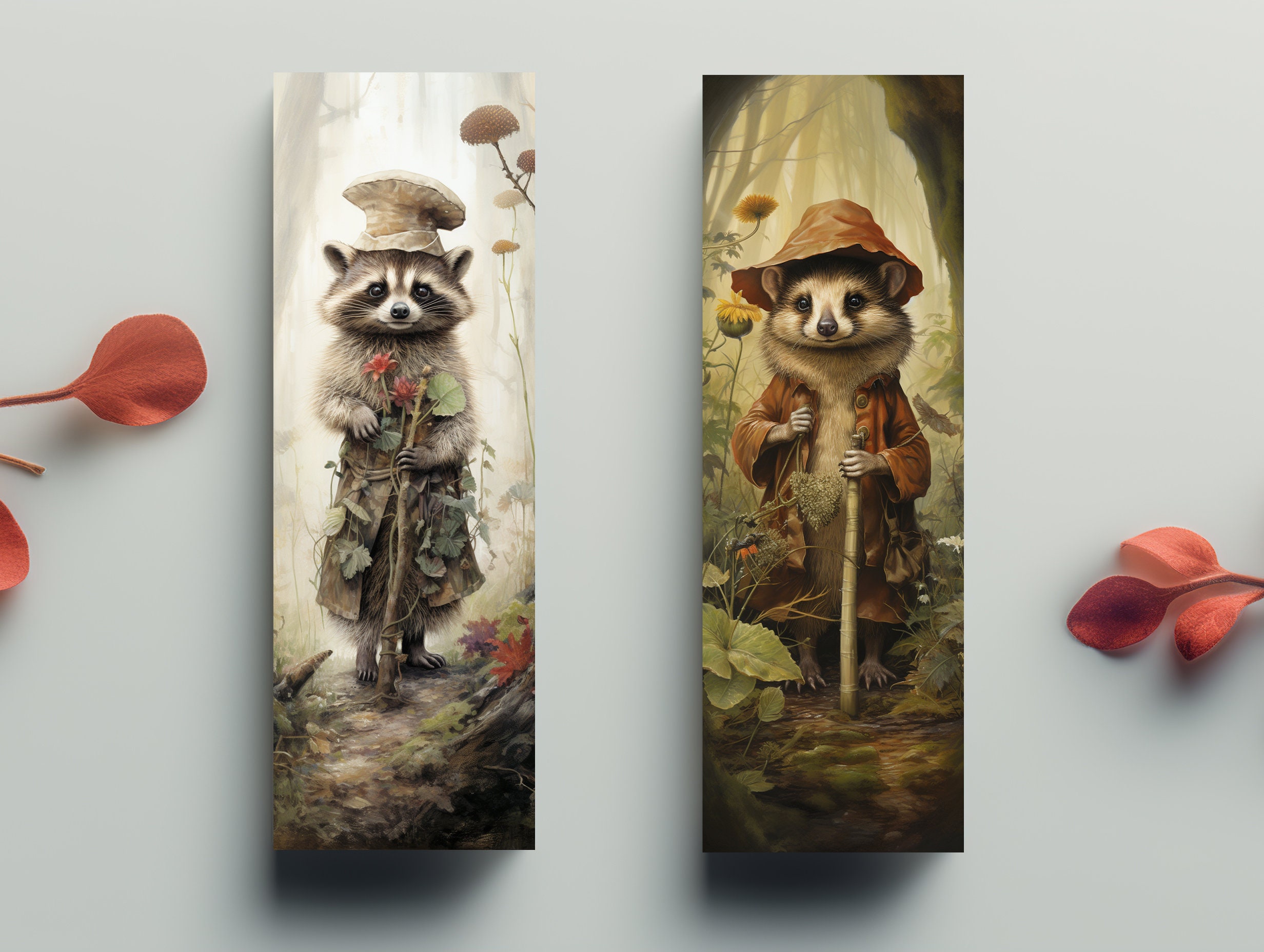 Woodland Animals Bookmarks 15 Printable Fantasy Bookmarks - Etsy