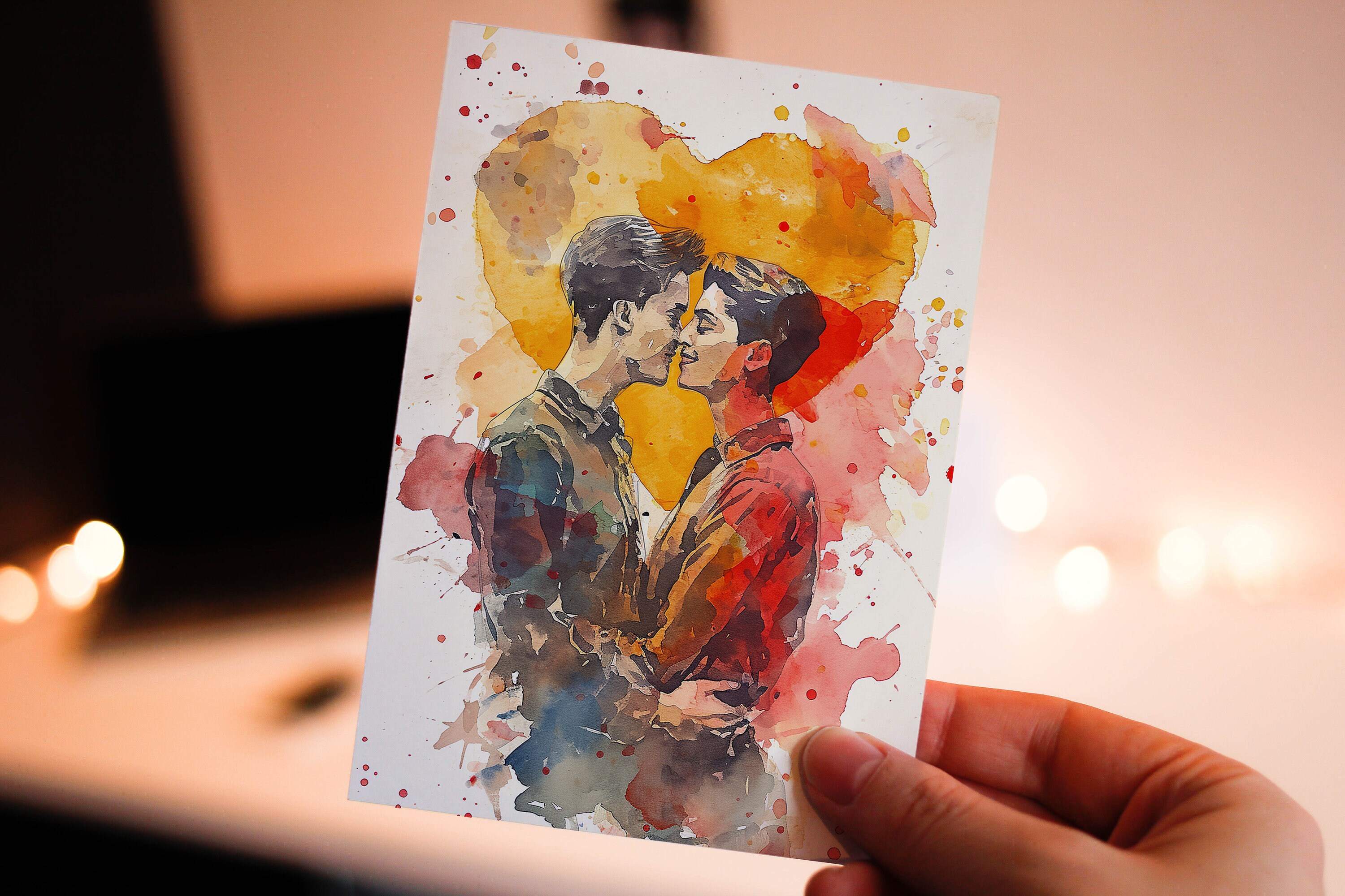 Gay Couples Postcards, 6 Printable LGBT Postcard Digital Download ...