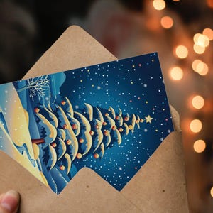 Festive Christmas Postcards | Printable Holiday Card Set | Modern ...