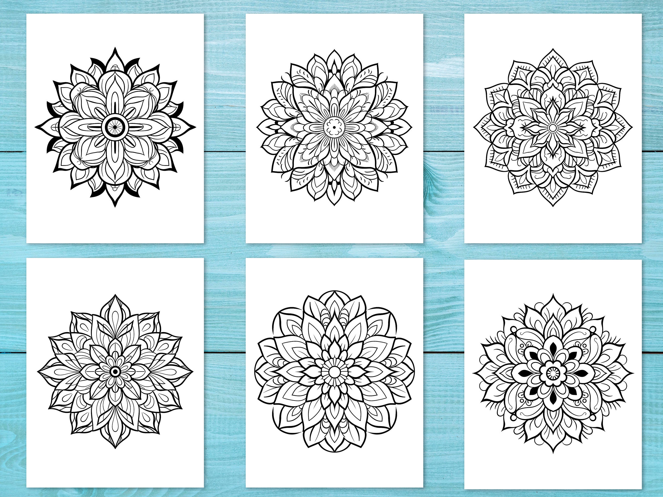 Mandala Coloring Book, 50 Printable Pages for Adults and Kids ...