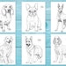 Dog Breeds Coloring Book, 30 Printable Dogs Coloring Pages for Kids and ...