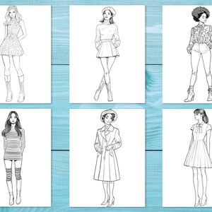1960s Fashion Coloring Book | 32 Printable Women's Outfits Pages ...