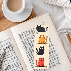 Funny Cats Bookmarks 15 Printable Bookmarks Digital Download Cute Cats ...