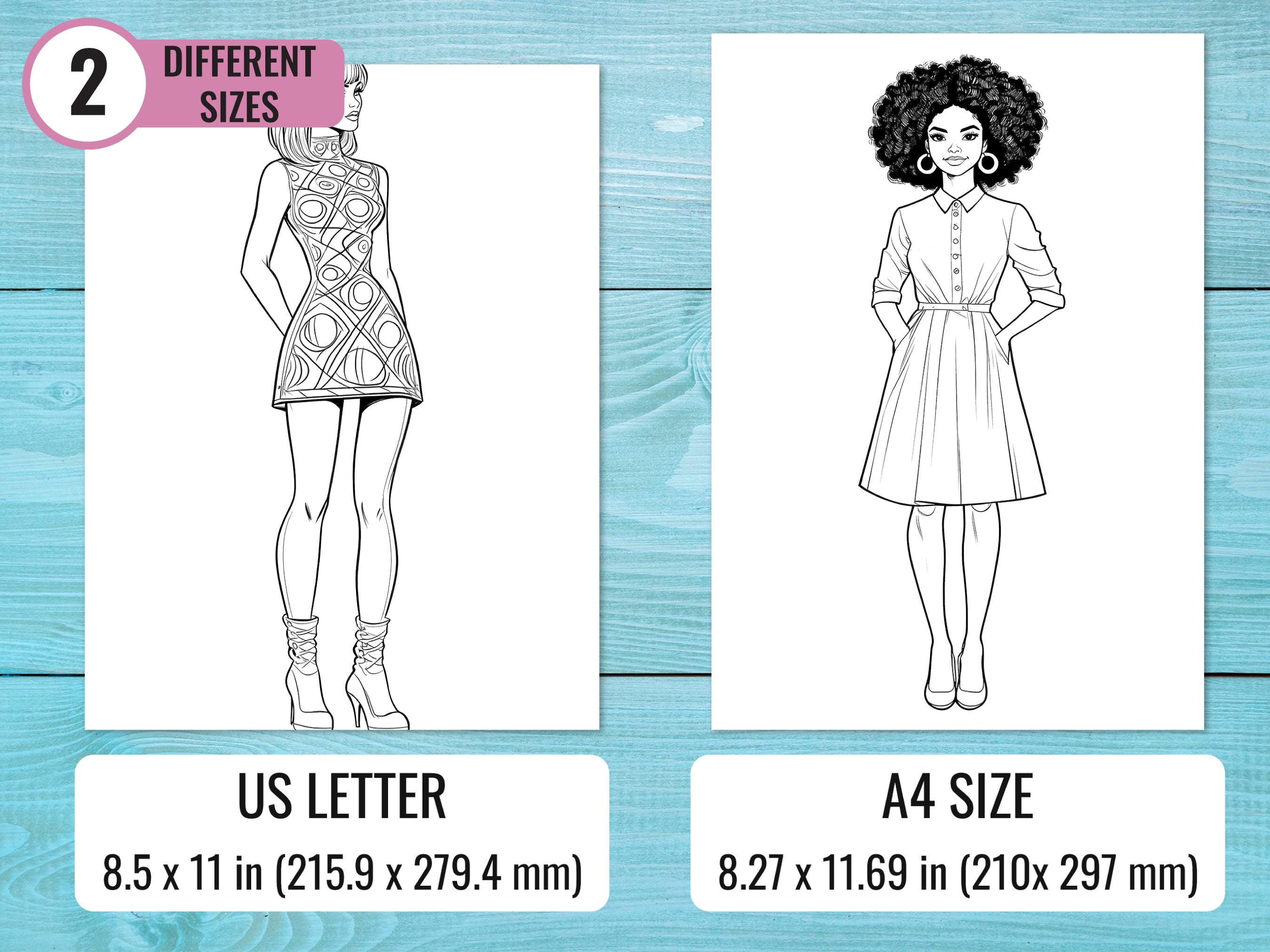 1960s Fashion Coloring Book | 32 Printable Women's Outfits Pages ...