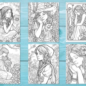 Fairy Girls Coloring Book, 35 Printable Magic Pages for Kids and Adults ...