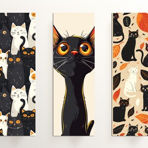 Funny Cats Bookmarks 15 Printable Bookmarks Digital Download Cute Cats ...