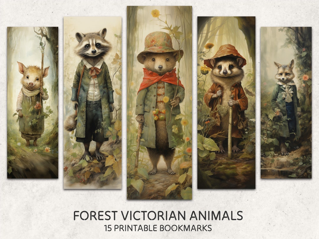 Woodland Animals Bookmarks 15 Printable Fantasy Bookmarks Digital ...