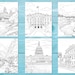 USA Landscape Coloring Pages, 40 Printable USA Landmarks Coloring Book ...
