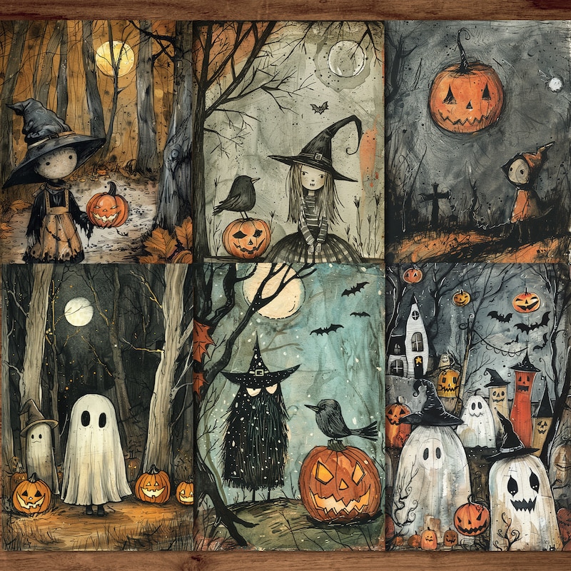 Halloween Postcard - Etsy