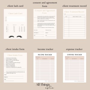 Lash Technician Forms, Consent Forms, Eyelash Forms, Digital Consent ...