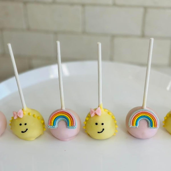 Rainbow Cake Pop - Etsy