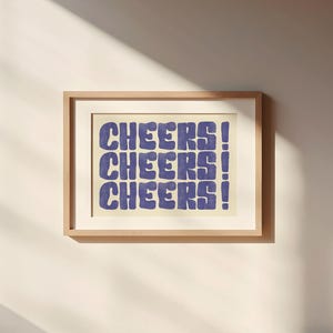 Cheers Digital Print Bar Cart Art Prints Download-retro Kitchen Decor ...