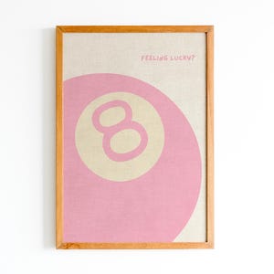 Pink 8 Ball Trendy Print Aesthetic Wall Art Printable Art Trendy Wall ...