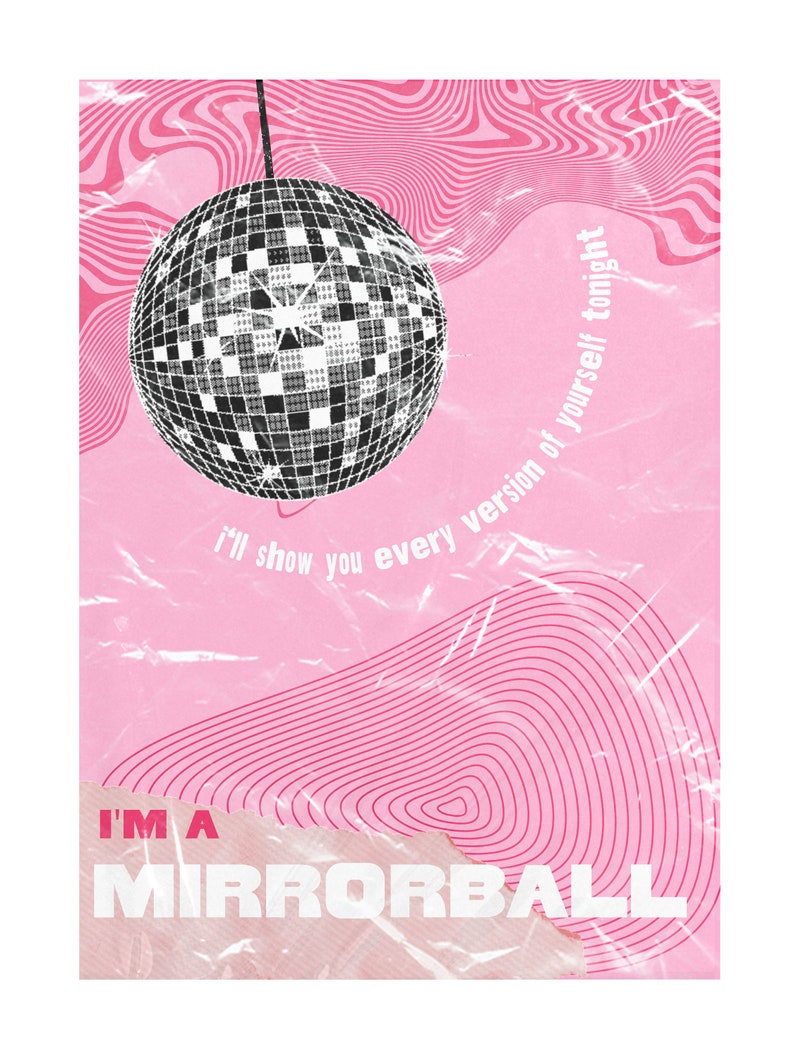 Eras Tour Mirrorball Taylor Swift Disco Digital Downloadable Print Wall ...