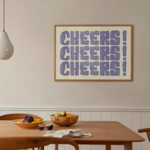 Cheers Digital Print Bar Cart Art Prints Download-retro Kitchen Decor ...