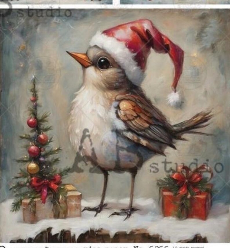 Yuletide Critters Birds Multiple Birds Rice Paper | A4 - 8.3 X 11.7 ...