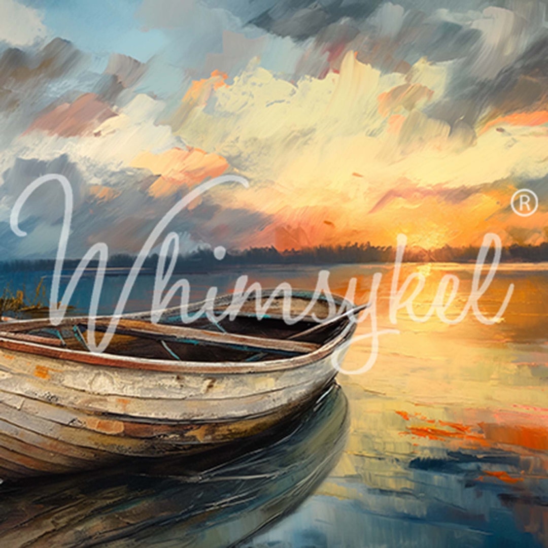 Large Decoupage Tissue Paper Sunset Hideaway | Designs by Whimsykel ...