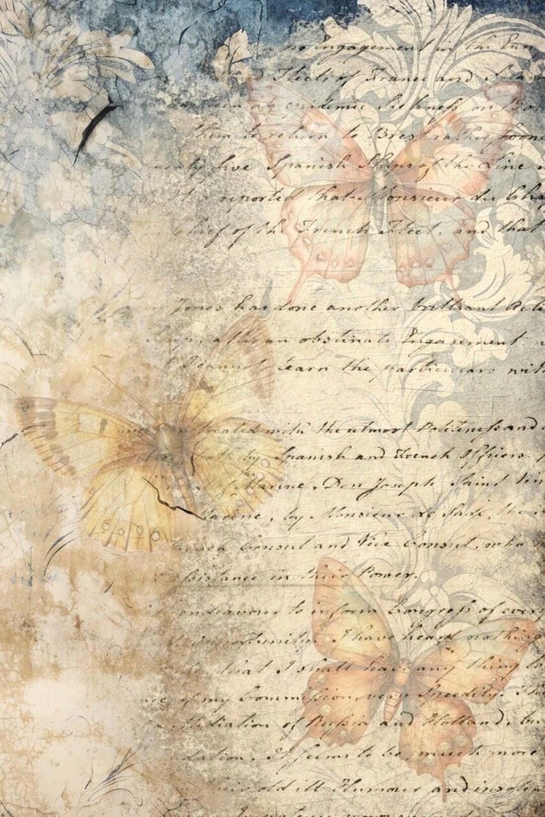 New 2026 - Decoupage Rice Paper- Ivetas Fluttering Background ...