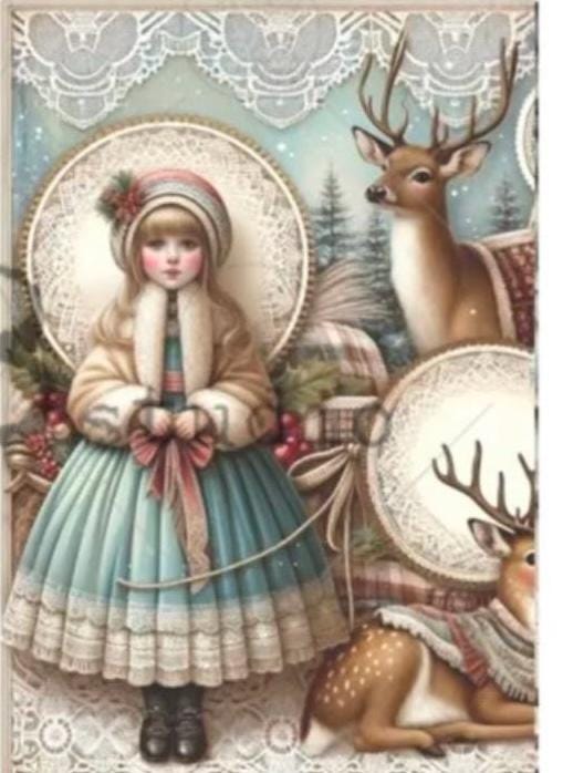 Decoupage Rice Paper- Mini Scenes Christmas and Reindeer - AB_2459 - A4 ...