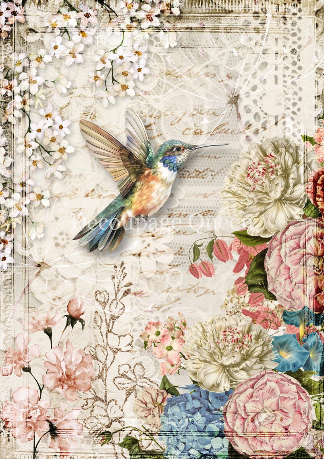 NEW 2025 | Flowers and Lace 715 | Decoupage Queen Rice Paper | Spring ...