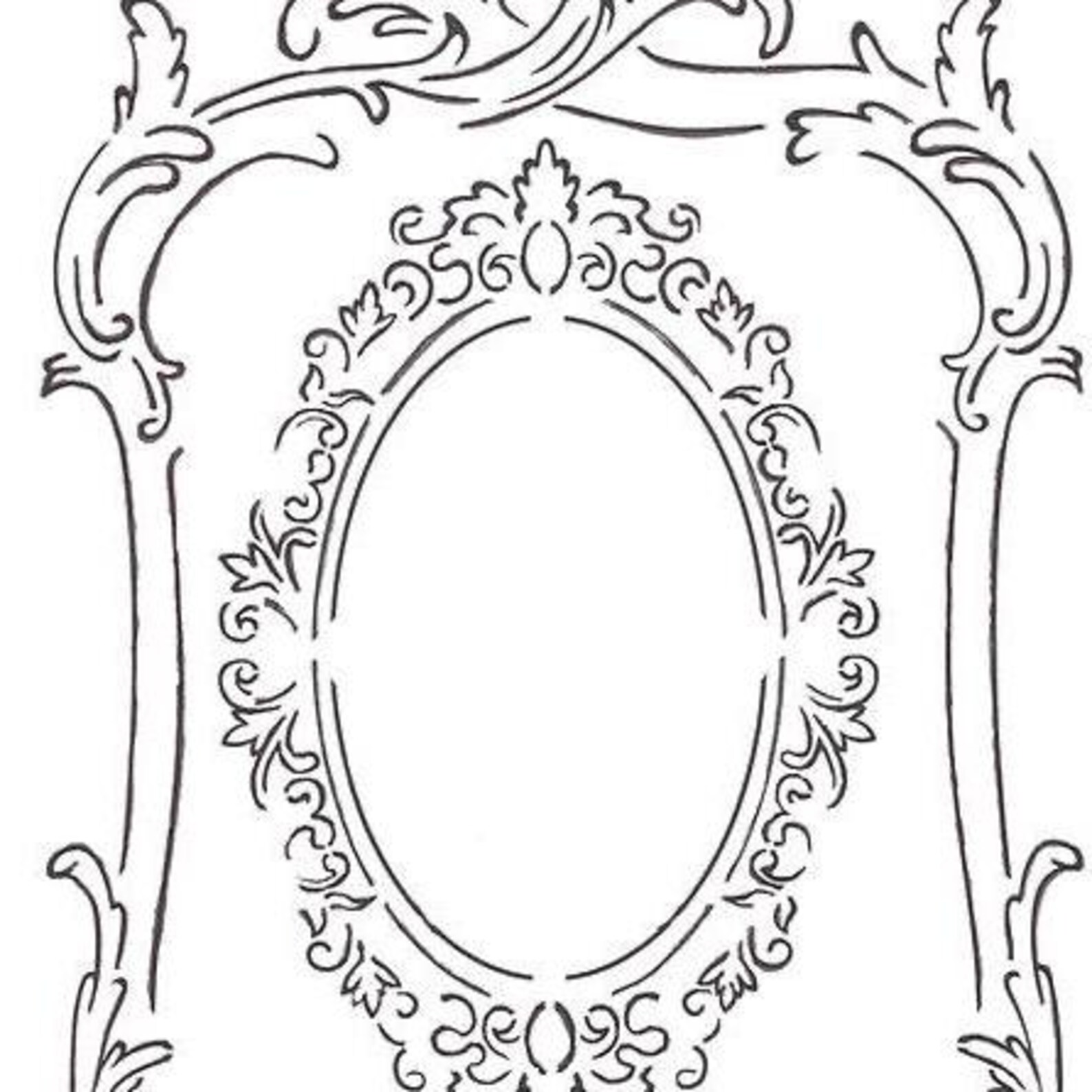 Roycycled Frames Stencil Collection 12" X 17" Mylar Large Stencil for ...