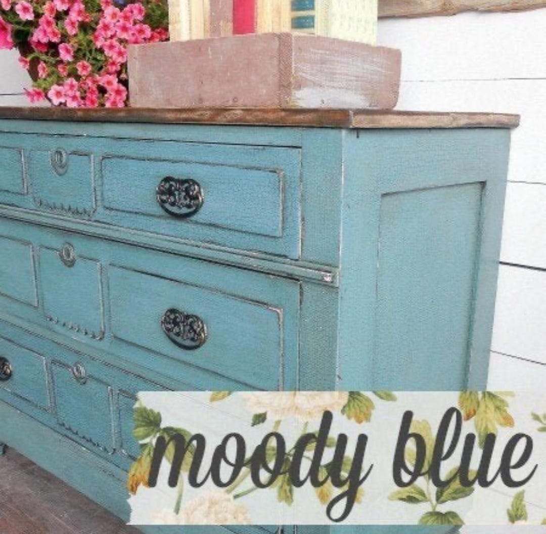 Moody Blue Sweet Pickins Milk Paint - Sample and Pint Size, Just Add ...