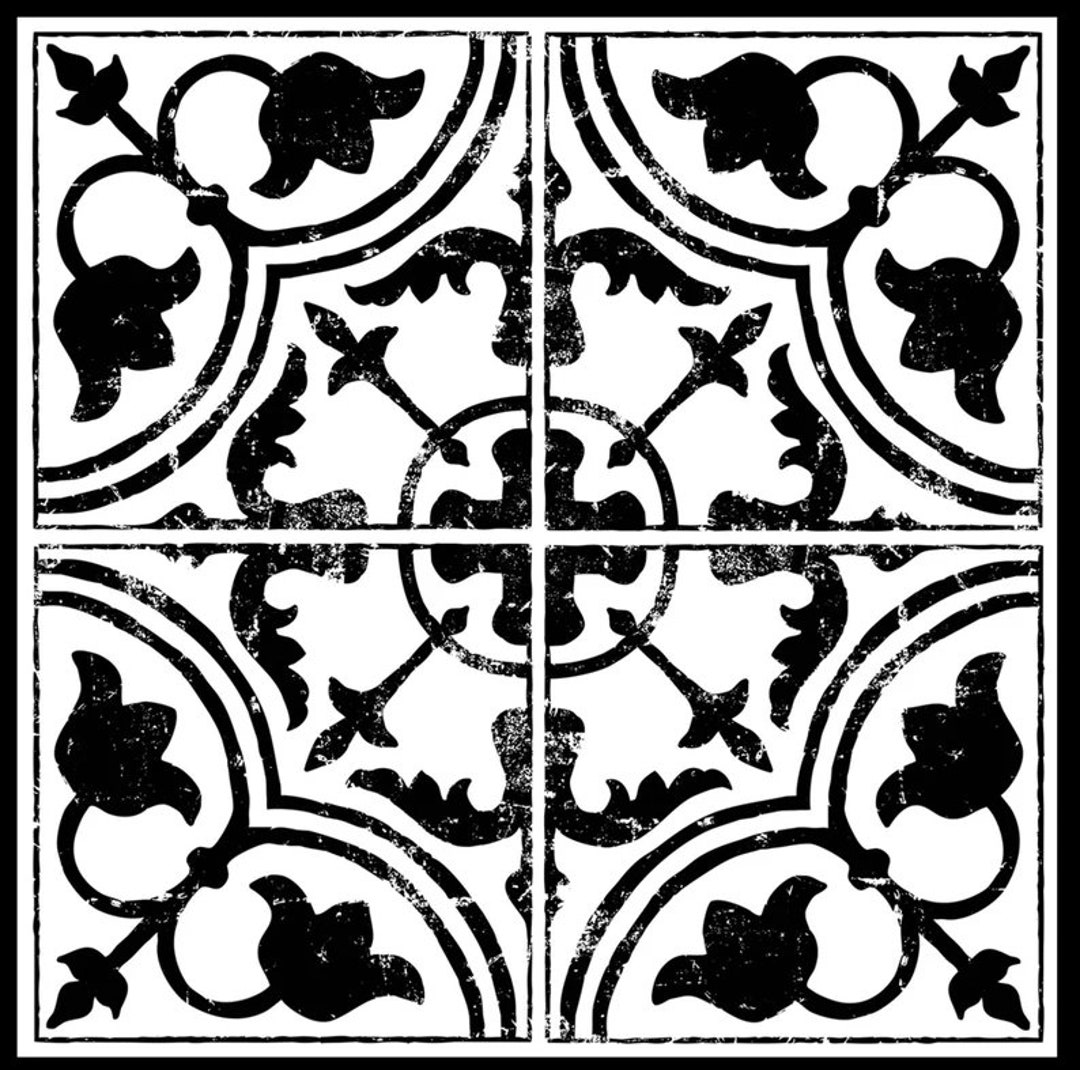 IOD Cubano Design Field Tile Stamp 12 X 12 Decor Stamp Iron Orchid ...