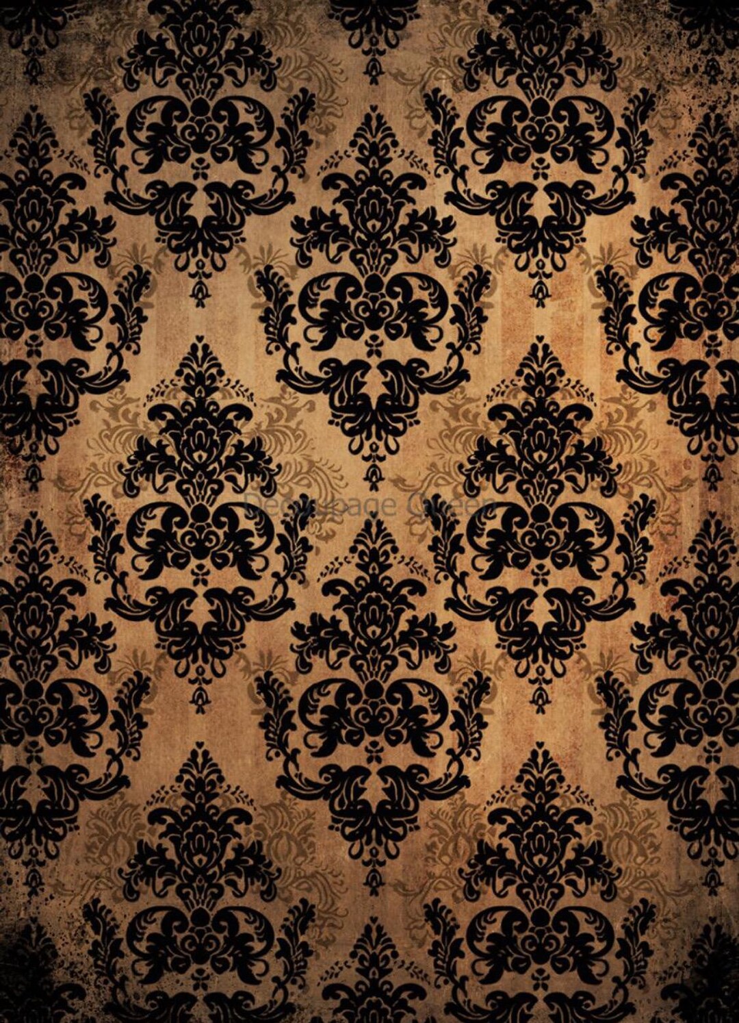 Decoupage Rice Paper ∙gothic Damask - 0620 - Decoupage Queen Paper NEW ...